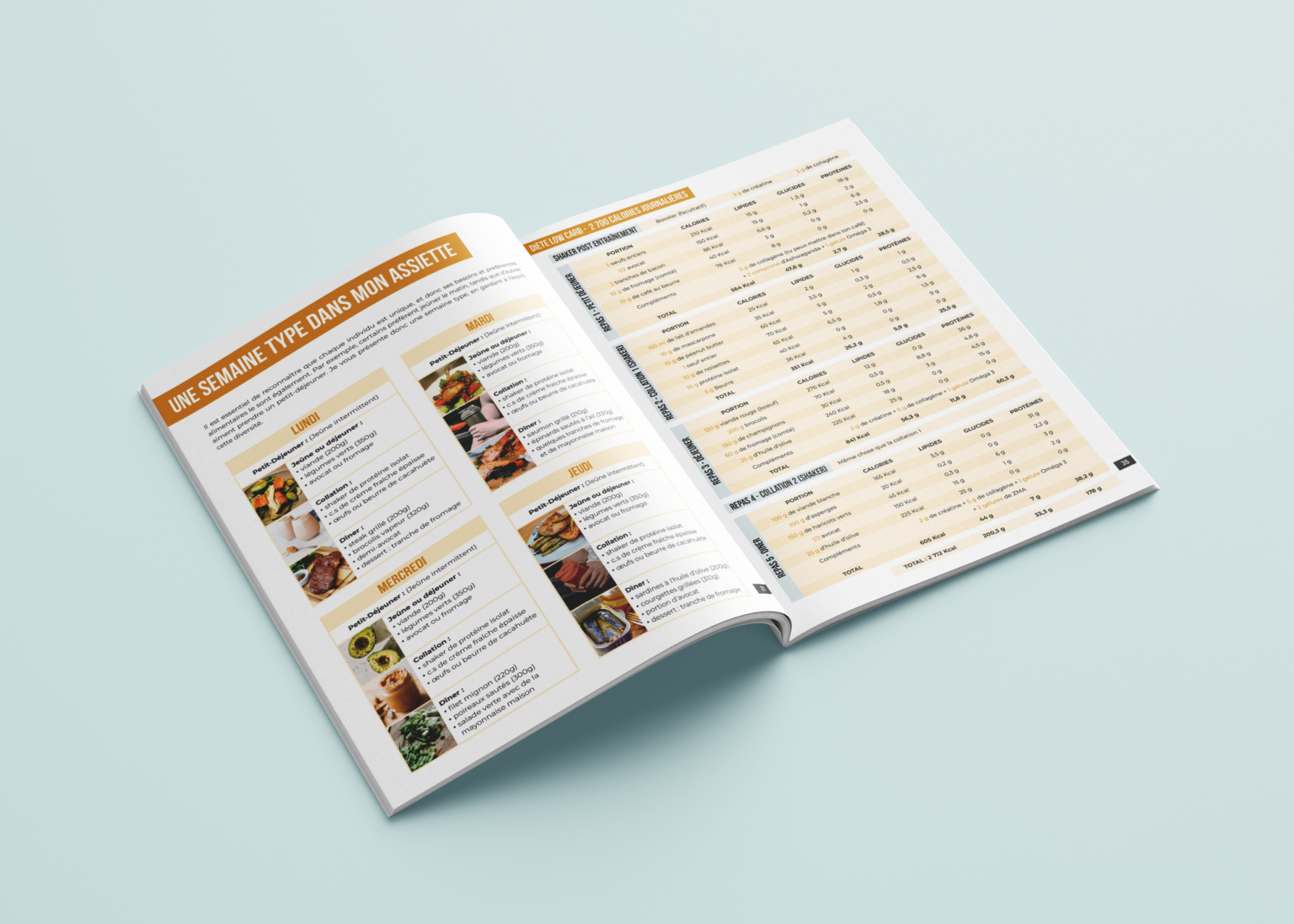 Mise en page d'e-book de coach sportif